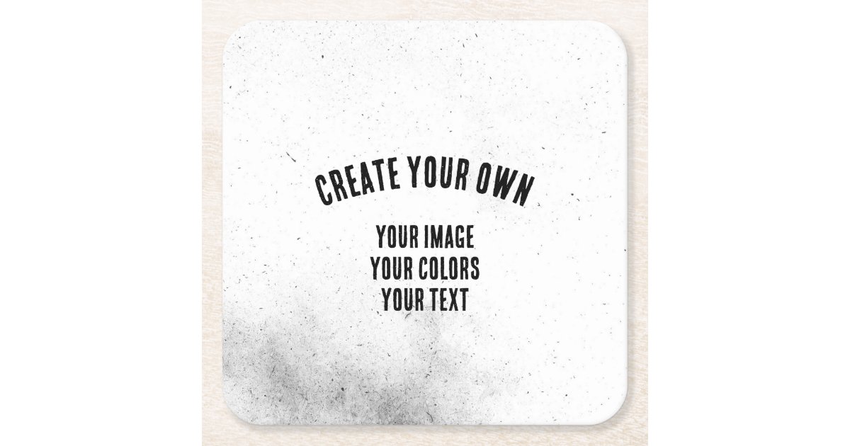 Create Your Own Custom Square Paper Coaster | Zazzle