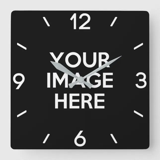 Create Your Own Custom Square Wall Clock | Zazzle