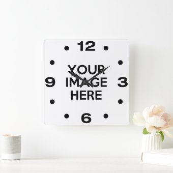 Create Your Own Custom Square Wall Clock | Zazzle