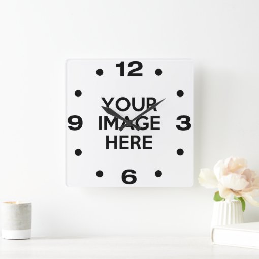 Create Your Own Custom Square Wall Clock | Zazzle