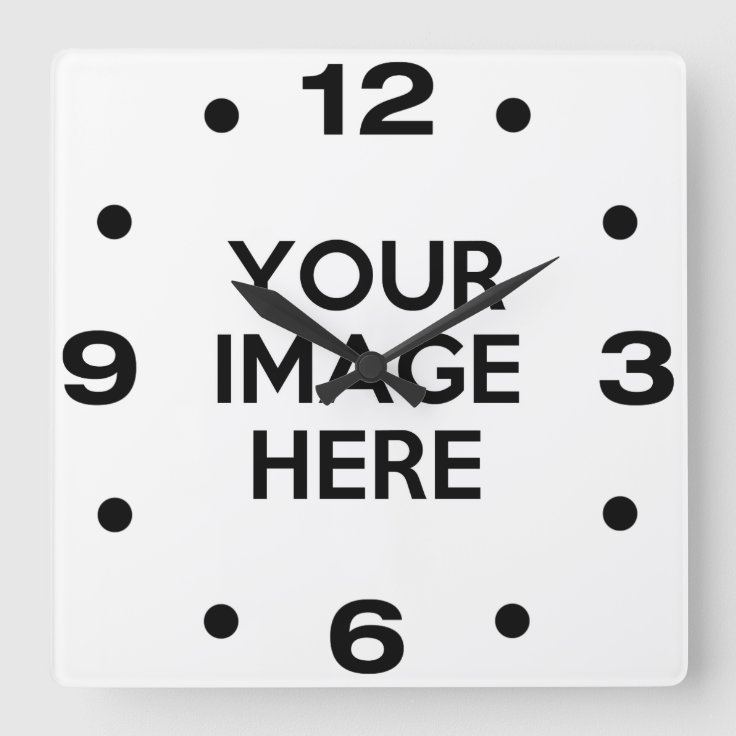 Create Your Own Custom Square Wall Clock | Zazzle