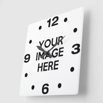 Create Your Own Custom Square Wall Clock | Zazzle