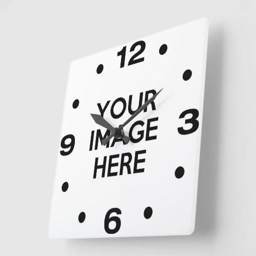 Create Your Own Custom Square Wall Clock | Zazzle