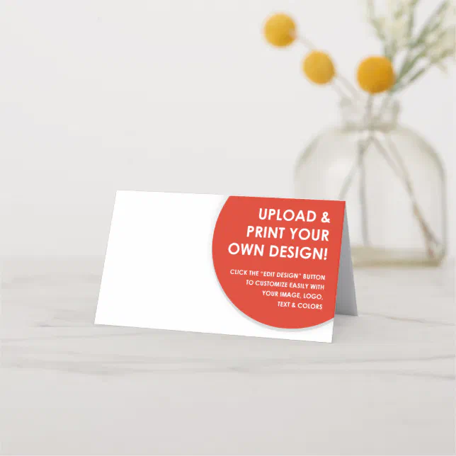 Create Your Own Custom Tent Place Card | Zazzle