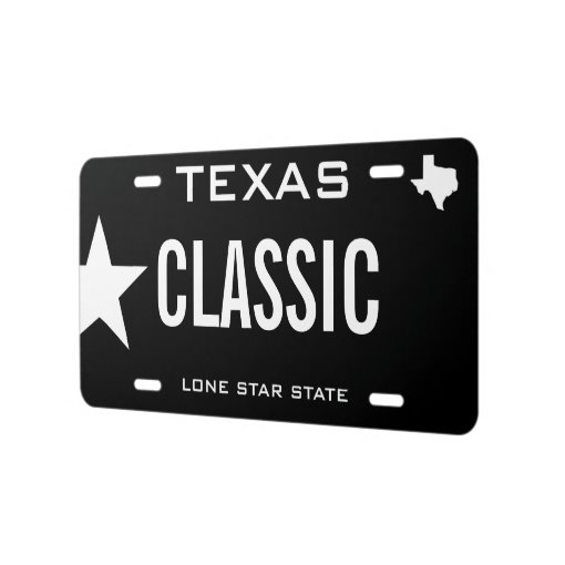 Create Your Own Custom Texas Classic License Plate | Zazzle
