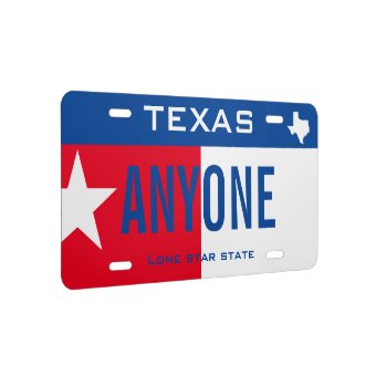 Create Your Own Custom Texas Flag License Plate | Zazzle
