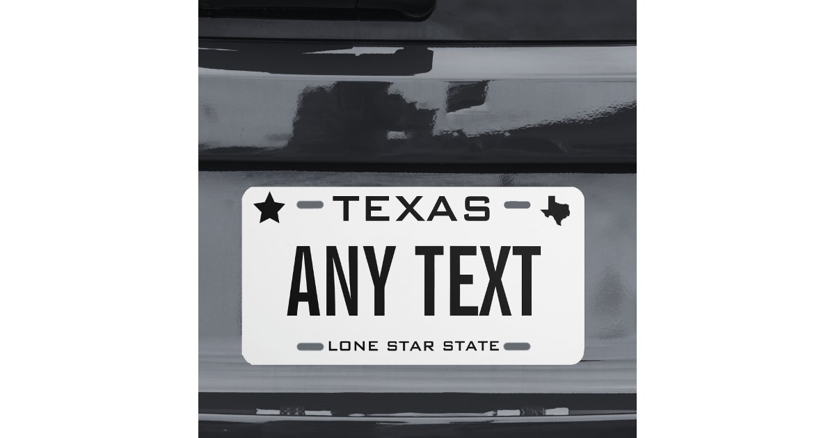 Create Your Own Custom Texas License Plate | Zazzle