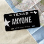 Personalized custom black Texas License Plate | Zazzle