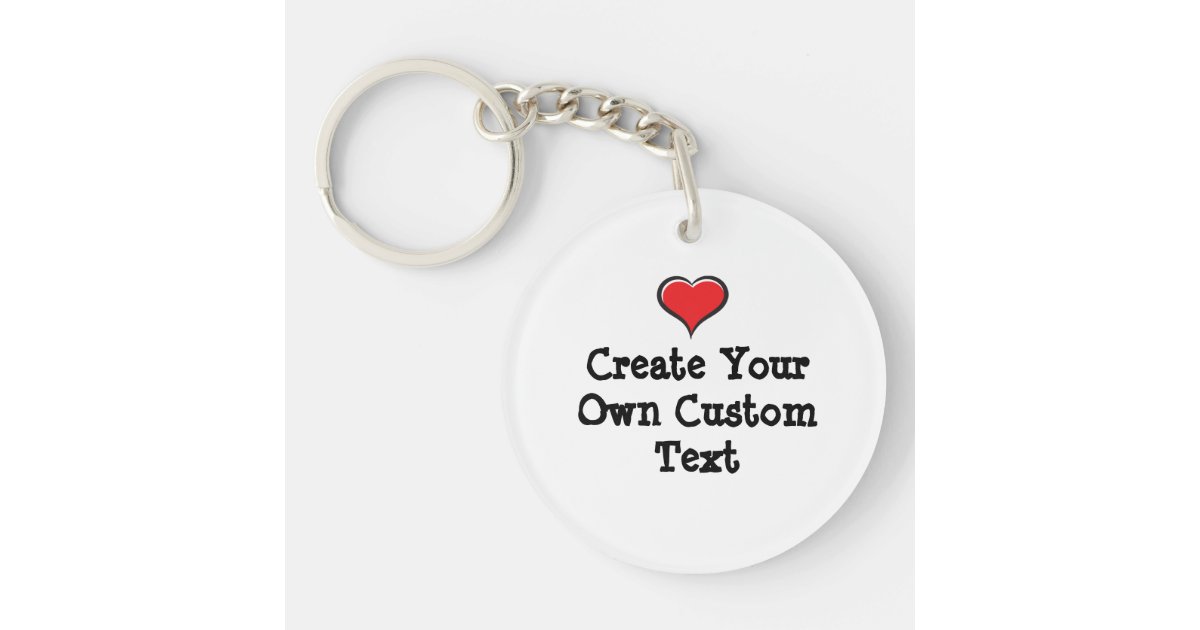 Create your own custom text keychain | Zazzle