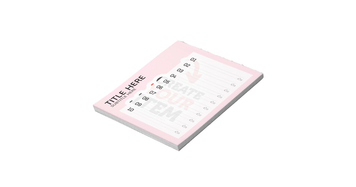 CREATE-YOUR-OWN Custom upload your design do list Notepad | Zazzle