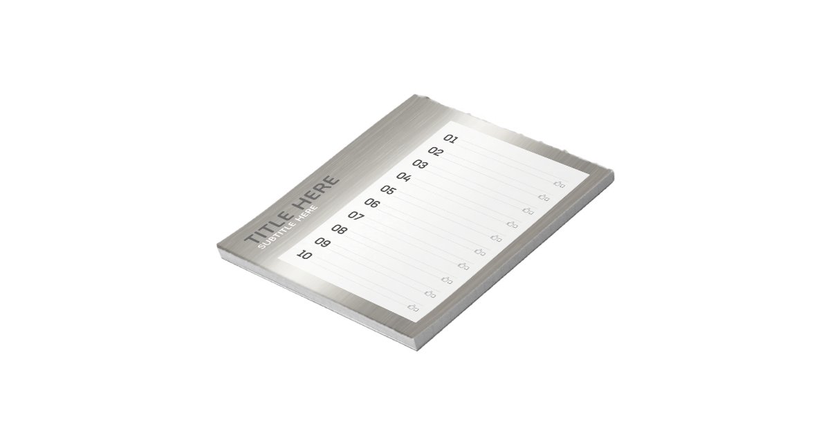 CREATE-YOUR-OWN Custom upload your design silver Notepad | Zazzle
