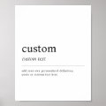 Create Your Own Custom Word Dictionary Definition Poster | Zazzle