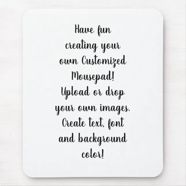 Create Your Own Customizable Personal Mouse Pad | Zazzle