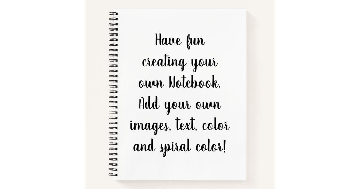 Create Your Own Customizable Personal Notebook | Zazzle