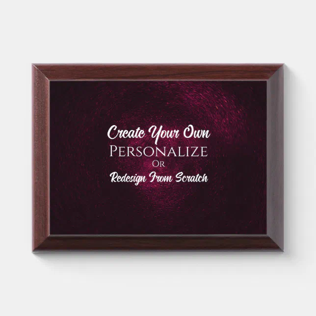 Create Your Own! Customize This Award Plaque | Zazzle