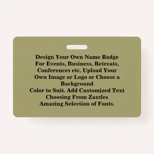 Create Your Own Customized Personalized Identity Badge | Zazzle