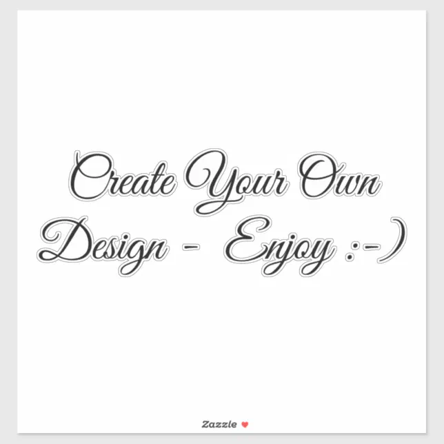 Create Your Own Design Custom-Cut Vinyl Sticker | Zazzle