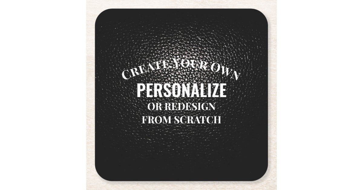 Create Your Own - Design Your Own Custom Square Paper Coaster | Zazzle