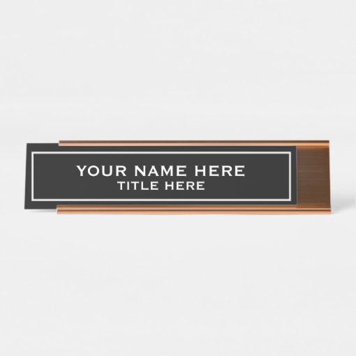 Create your own desk name plate | Zazzle