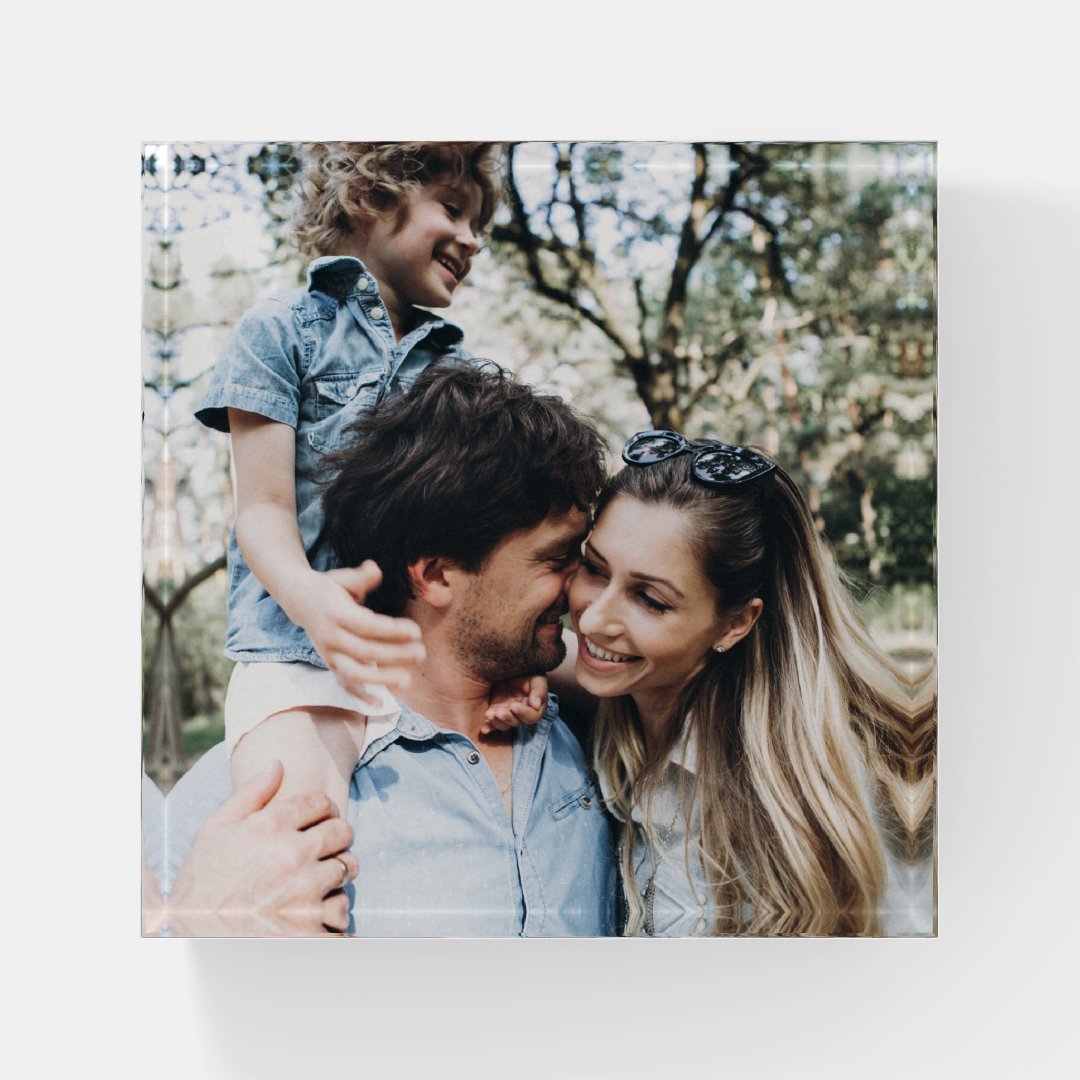 Create Your Own | DIY Custom Family Photo Paperweight | Zazzle