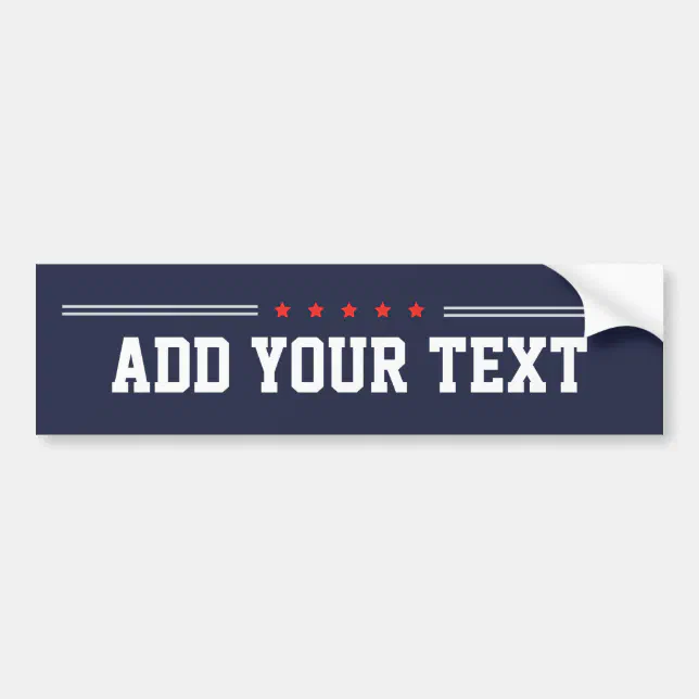 CREATE-YOUR-OWN DIY Custom Print (Color Options) Bumper Sticker | Zazzle