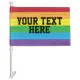 CREATE-YOUR-OWN DIY Custom template Rainbow LGBTQ Car Flag | Zazzle