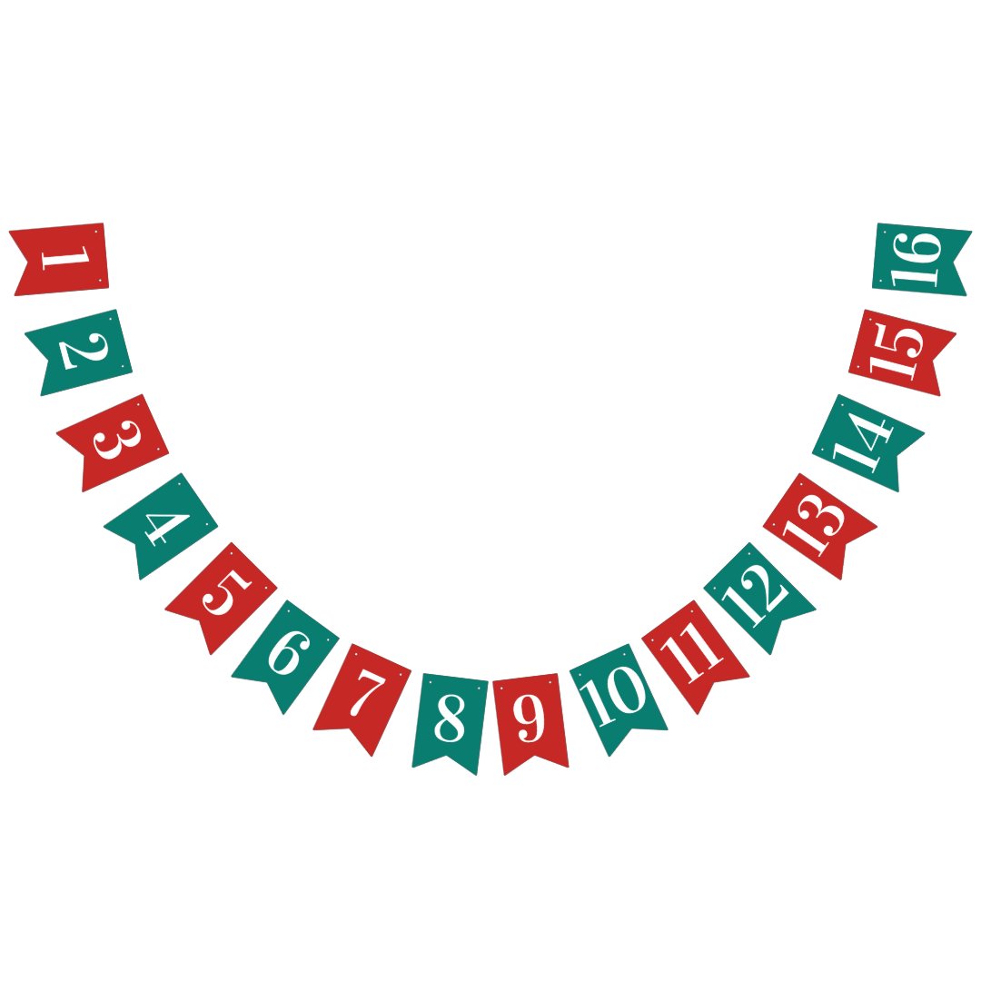 CREATE-YOUR-OWN DIY Custom TEXT christmas Bunting Flags | Zazzle
