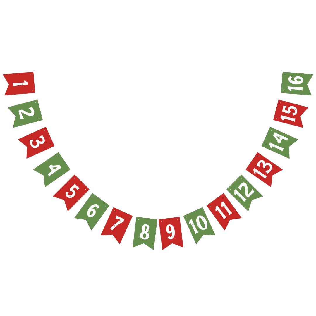 CREATE-YOUR-OWN DIY Custom TEXT design christmas Bunting Flags | Zazzle