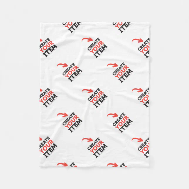 CREATE-YOUR-OWN DIY Custom upload your design Fleece Blanket | Zazzle