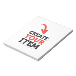 CREATE-YOUR-OWN DIY Custom upload your design Notepad | Zazzle