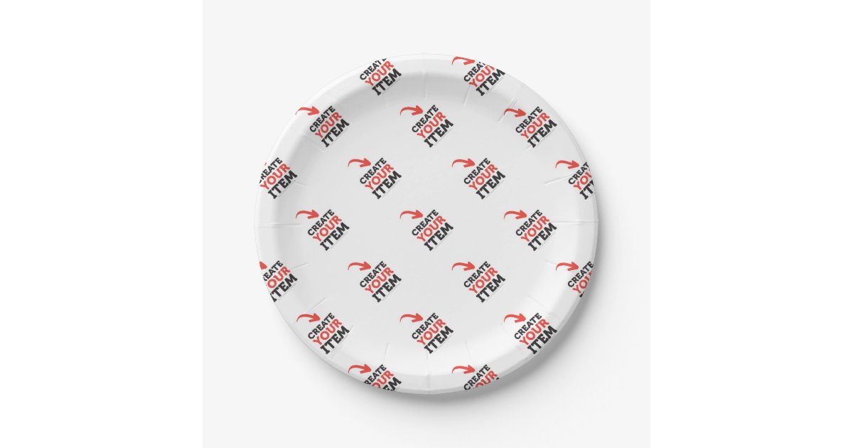 CREATE-YOUR-OWN DIY Custom upload your design Paper Plates | Zazzle
