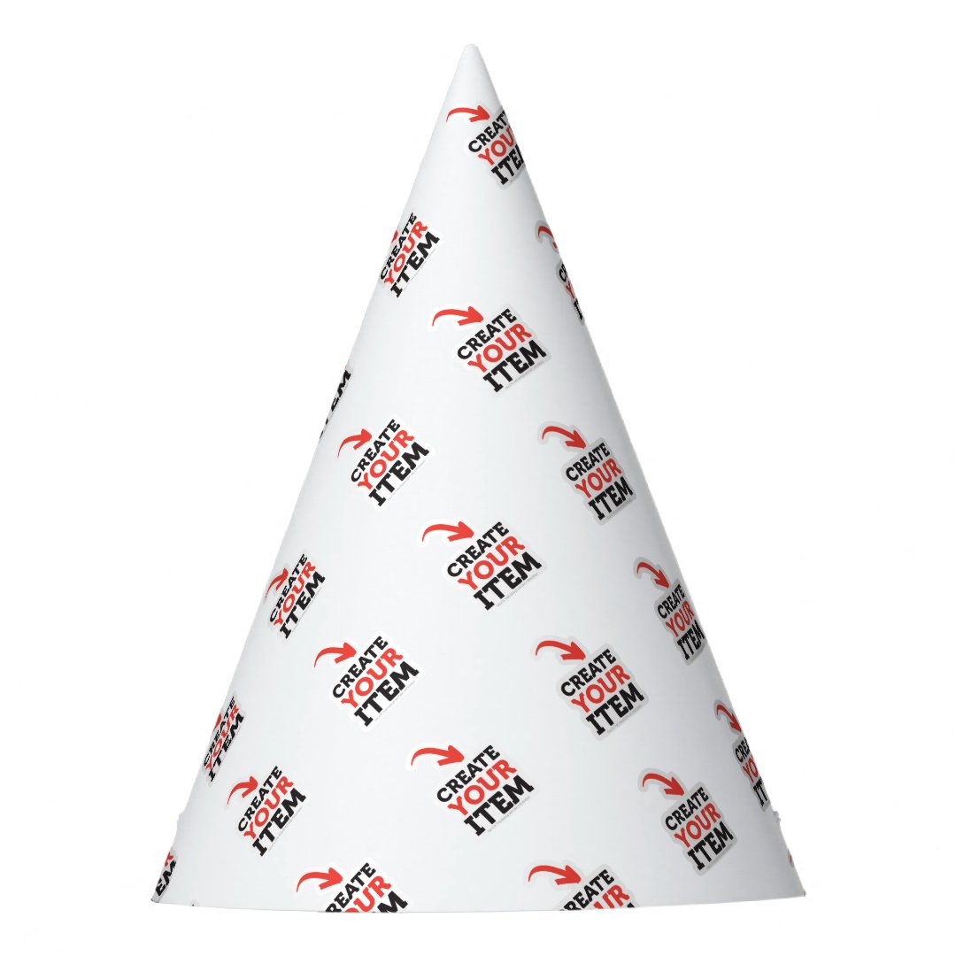 CREATE-YOUR-OWN DIY Custom upload your design Party Hat | Zazzle