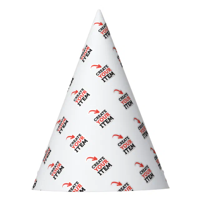 CREATE-YOUR-OWN DIY Custom upload your design Party Hat | Zazzle