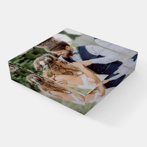 Create Your Own | DIY Custom Wedding Photo Paperweight | Zazzle