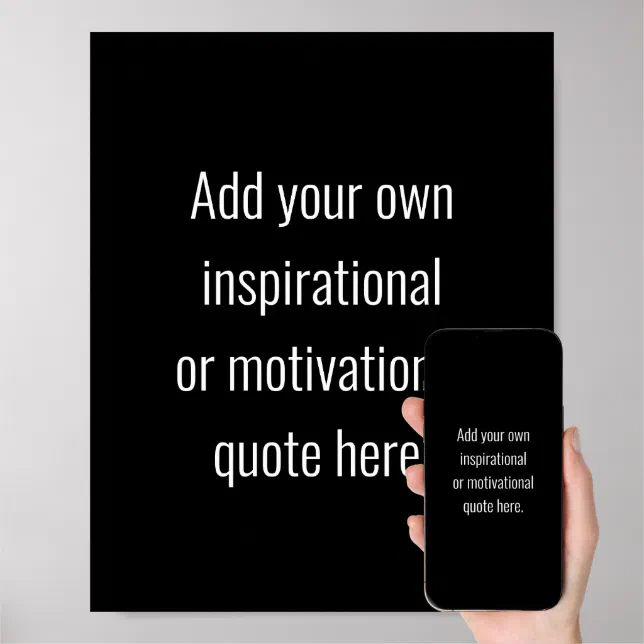 Create Your Own DIY Modern Inspirational Quote Poster | Zazzle