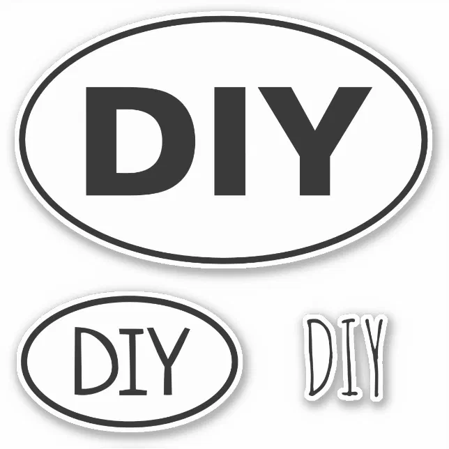 Create Your Own DIY Oval Euro Vinyl Sticker Set | Zazzle