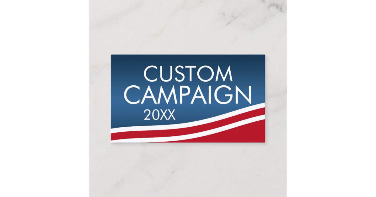 Create Your Own Election Design Business Card | Zazzle