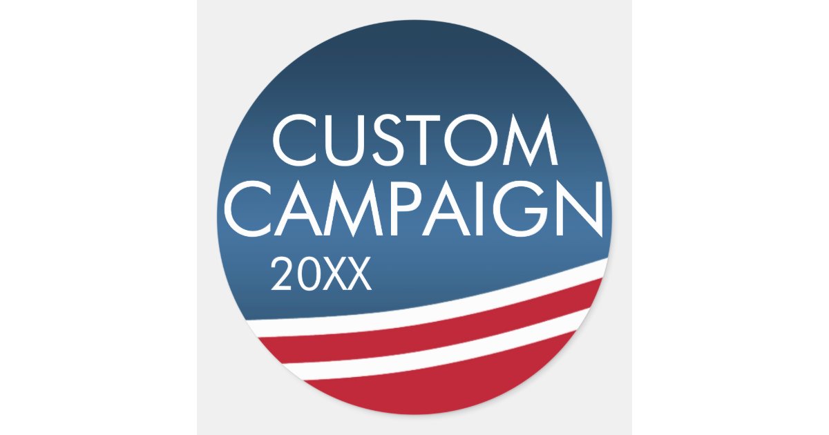 Create Your Own Election Design Classic Round Sticker | Zazzle