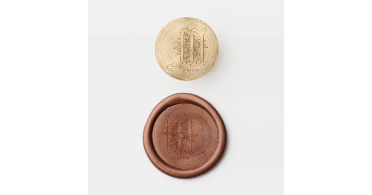Create Your Own Elegant Scorpio Zodiac Wax Seal Stamp | Zazzle