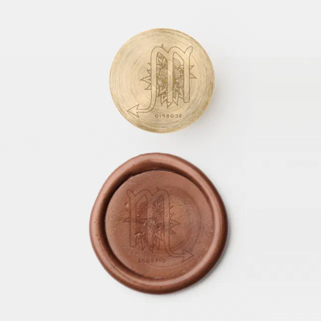 Create Your Own Elegant Scorpio Zodiac Wax Seal Stamp | Zazzle