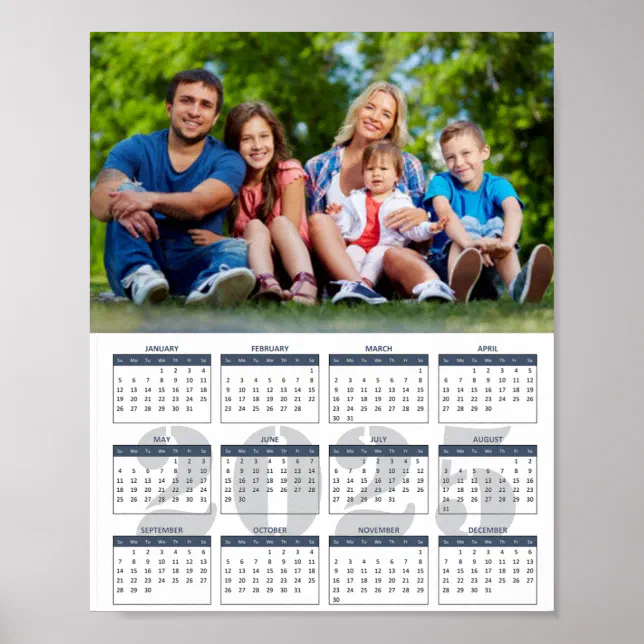 Create Your Own Family Photo 2025 Poster Calendar | Zazzle