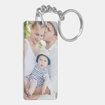 Create Your Own Family Photo Personalized Keychain | Zazzle