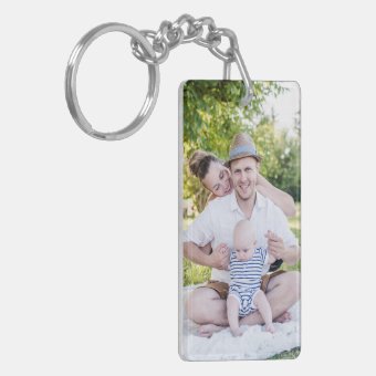 Create Your Own Family Photo Personalized Keychain | Zazzle