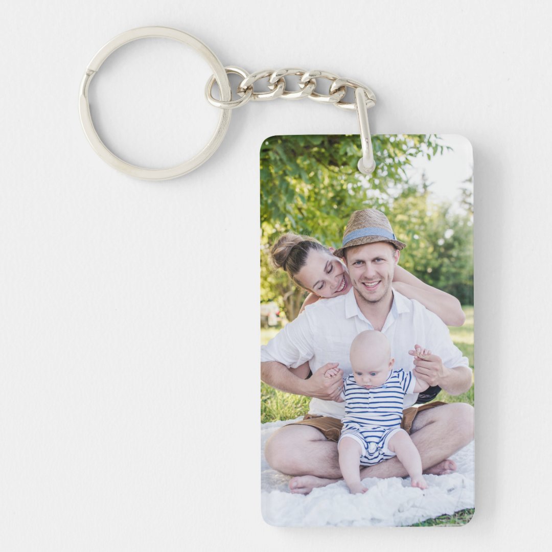 Create Your Own Family Photo Personalized Keychain | Zazzle