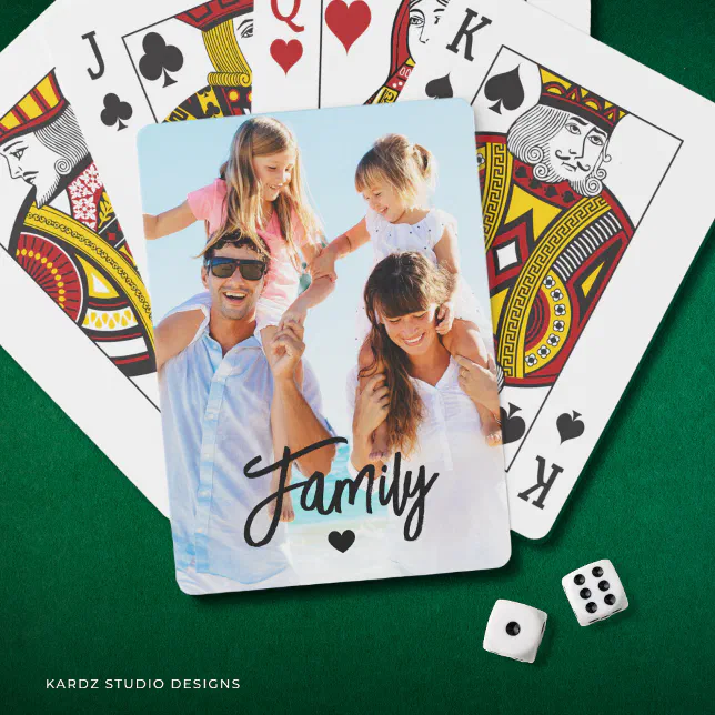 Create Your Own Family Photo Playing Cards | Zazzle