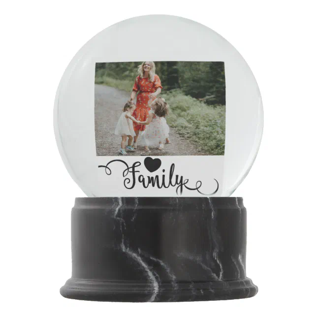 Create Your Own Family Photo Snow Globe | Zazzle