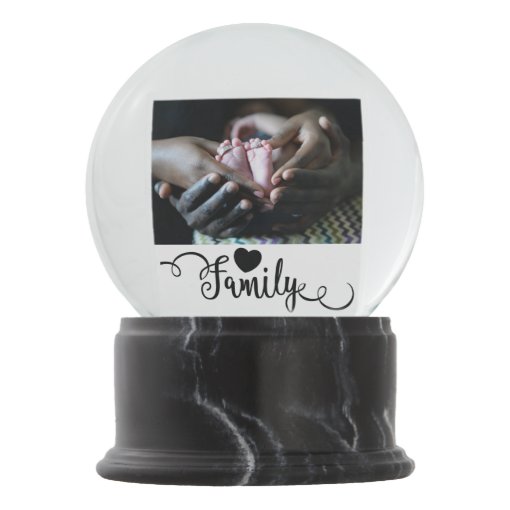 Create Your Own Family Photo Snow Globe | Zazzle