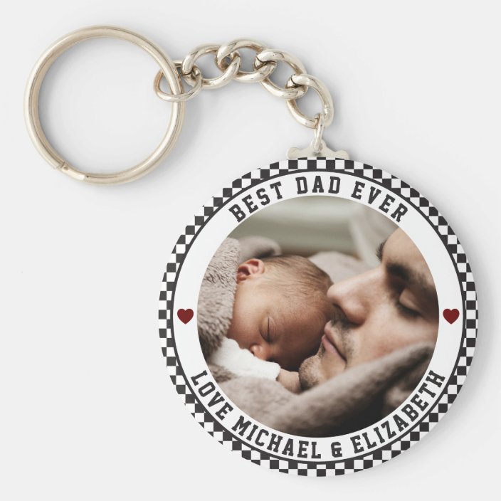Create Your Own Father's Day Best Dad Ever Photo Keychain | Zazzle.com