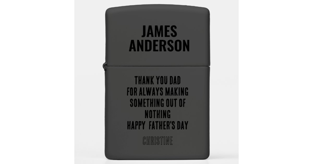 Create Your Own Father's Day Gift Zippo Lighter | Zazzle
