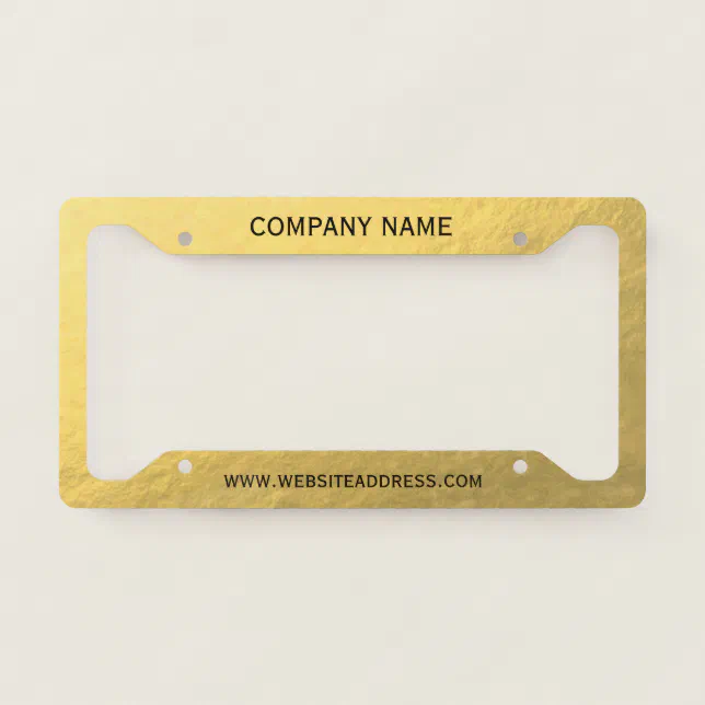 Create Your Own Faux Gold Licence Plate Frame | Zazzle